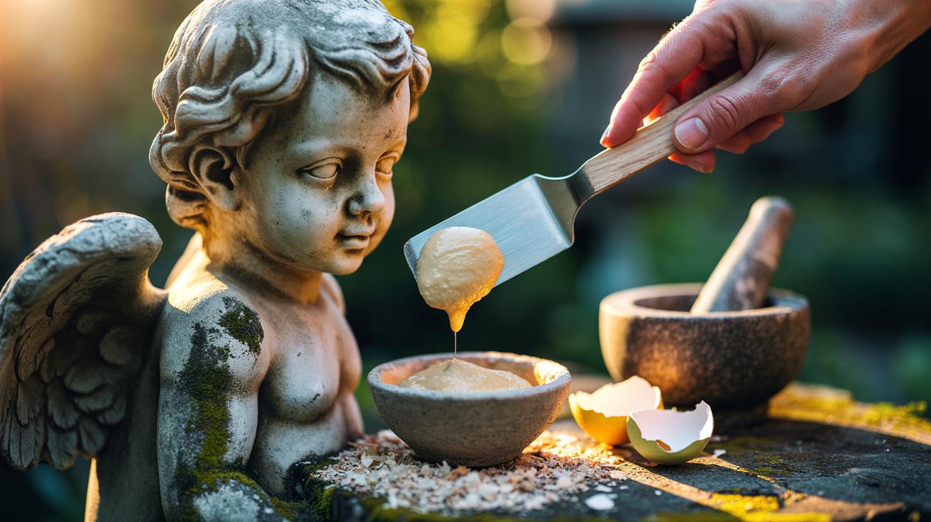 Eggshell paste repairs garden sculpture chips — how calcium smooths ...