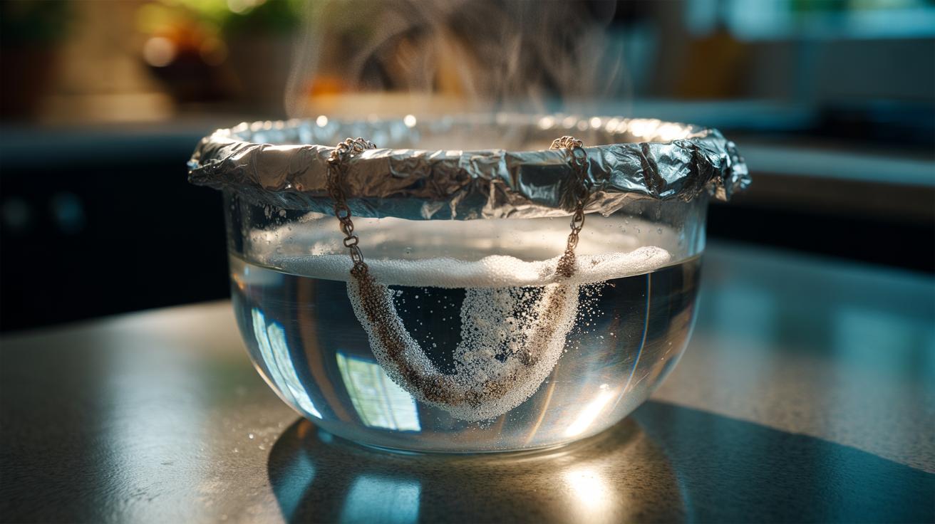 Foil ball deoxidizes jewellery bling— why metallic mass scrubs ...